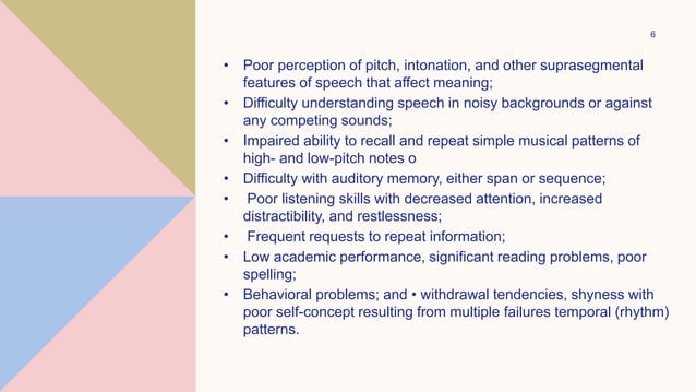 CAPD Screening and checklists for paediatric population | PPTX | Brain ...