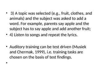 Management of children with Auditory processing disorders | PPTX