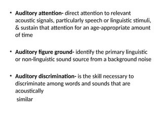 Management of children with Auditory processing disorders | PPTX