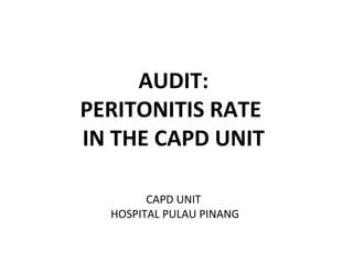 Capd peritonitis mortalty | PPT