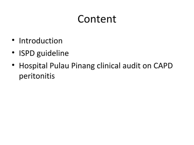 Capd peritonitis mortalty | PPT