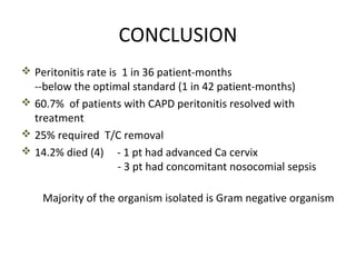 Capd peritonitis mortalty | PPT