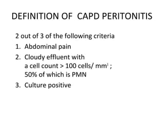 Capd peritonitis mortalty | PPT