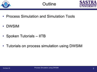 Process Simulation using DWSIM | PPTX