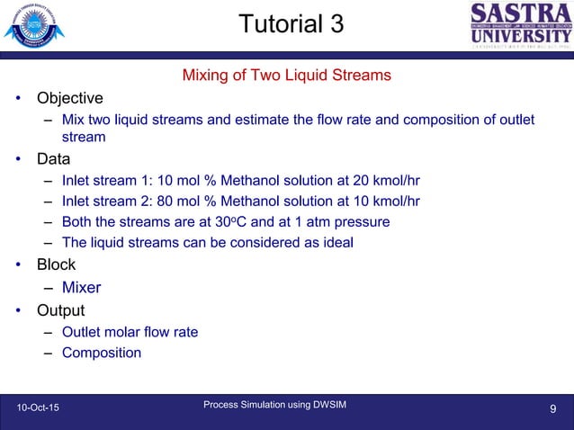 Process Simulation using DWSIM | PPTX