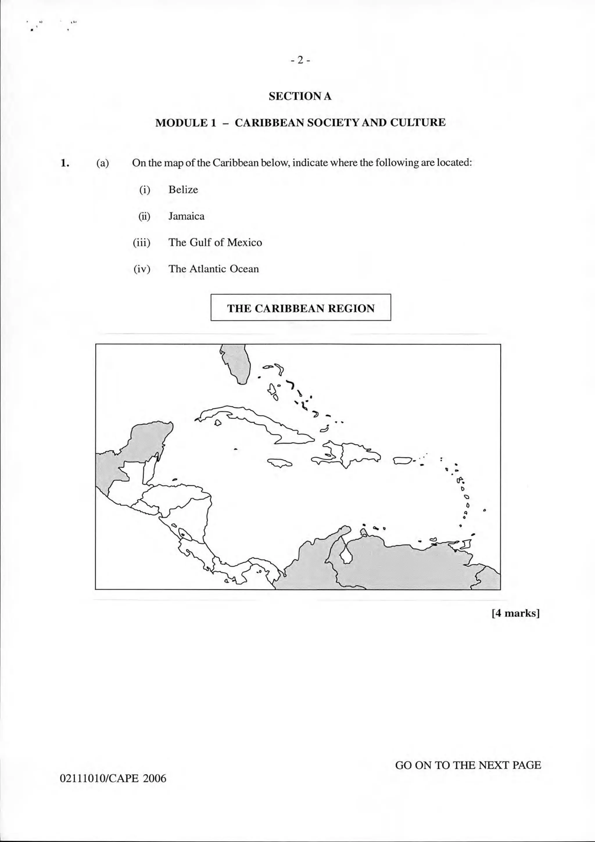 Cape Caribbean Studies: 2006-2016 past-papers | PDF