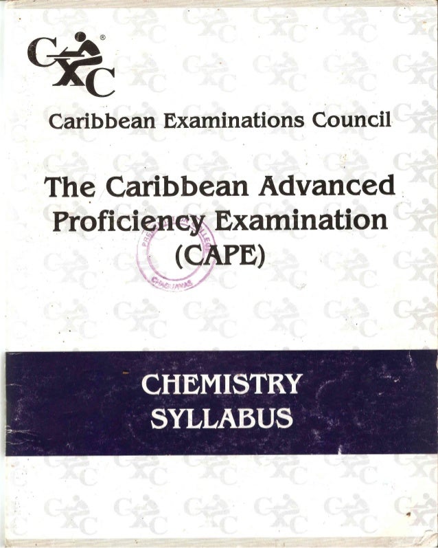 Cape Chemistry syllabus cape-chemistry-syllabus