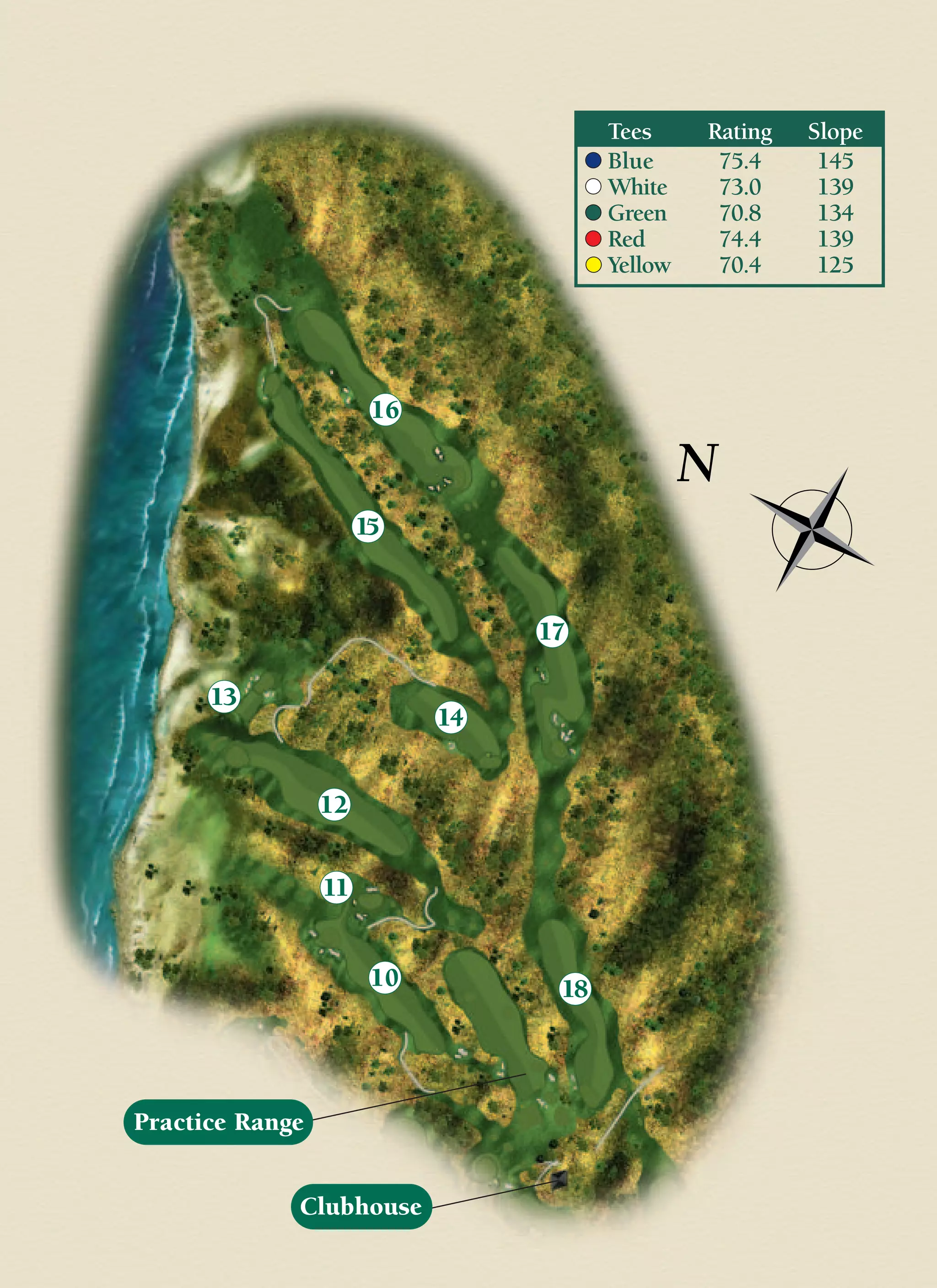 Cape Kidnappers Golf Course Yardage Chart | PDF