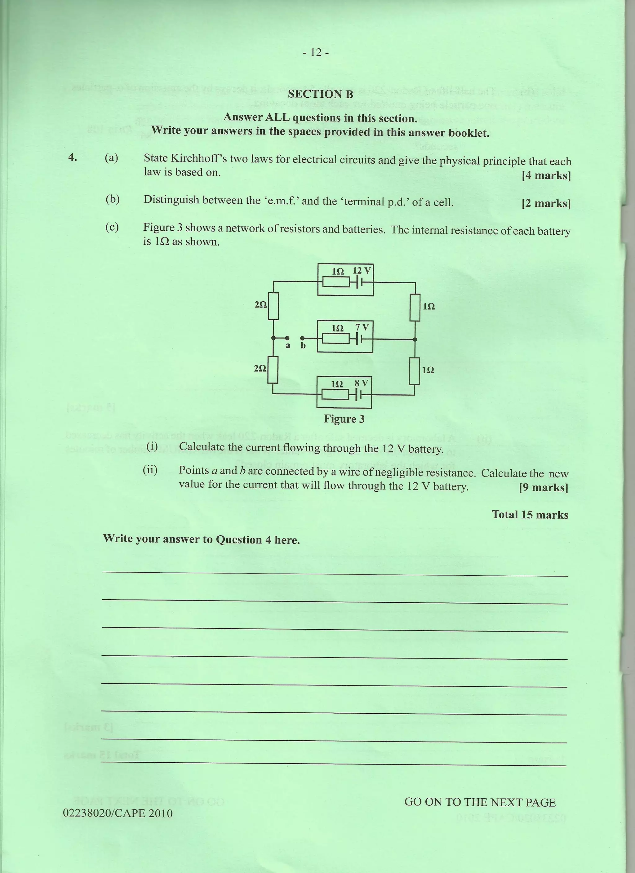Cape physics U2 Paper 2 2010 | PDF