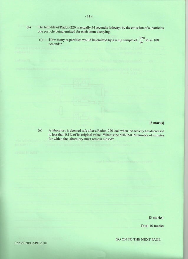 Cape physics U2 Paper 2 2010 | PDF