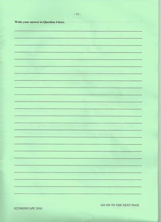 Cape physics U2 Paper 2 2010 | PDF