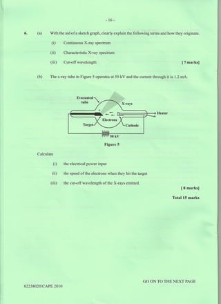 Cape physics U2 Paper 2 2010 | PDF