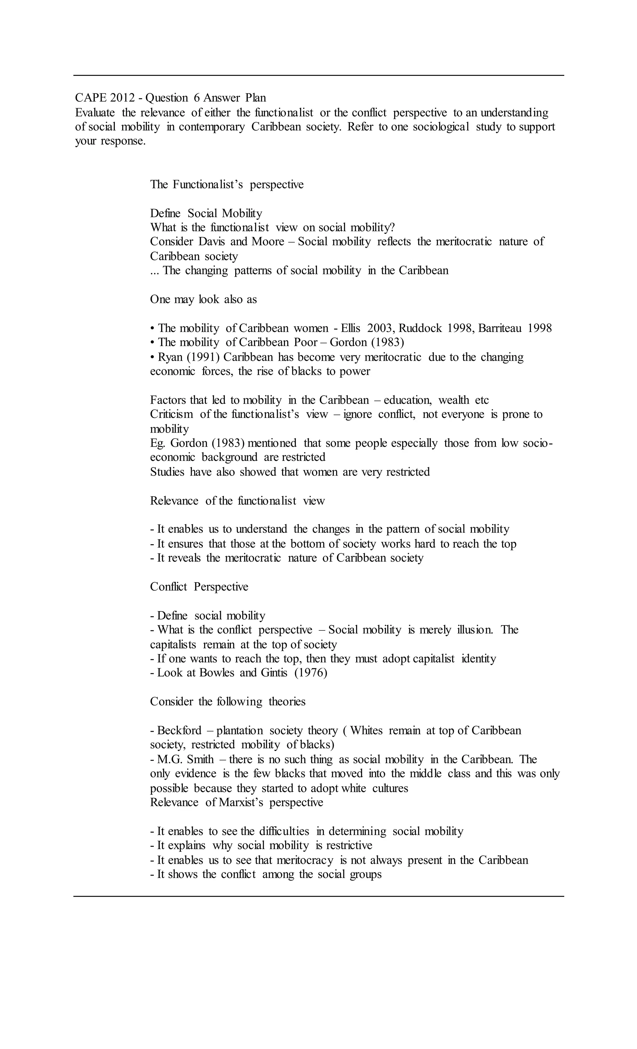CAPE Sociology 2012 m2 q4 | DOCX