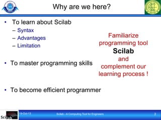 Cape2013 scilab-workshop-19Oct13 | PPTX