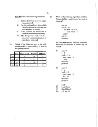 Cape computer science may june 1 unit 1 p1 | PDF | Free Download