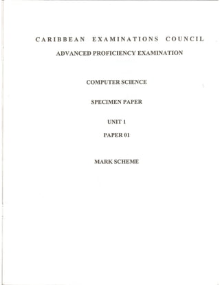 Cape computer science specimen paper 08