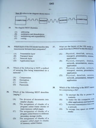 CAPE Computer Science Unit 2 Paper 1 - Batch#1 | PDF
