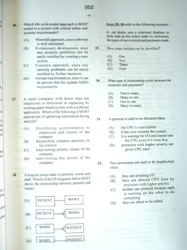 CAPE Computer Science Unit 2 Paper 1 - Batch#2 | PDF