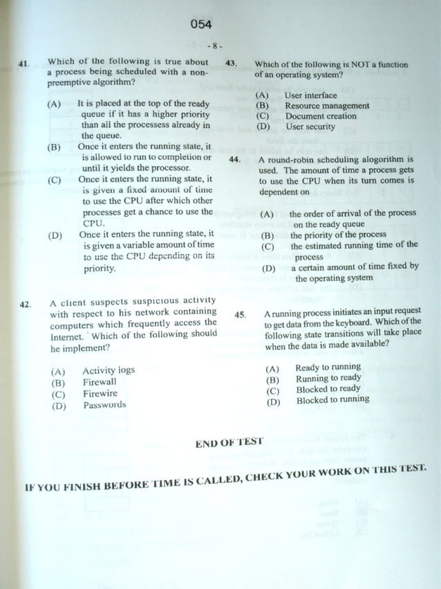 CAPE Computer Science Unit 2 Paper 1 - Batch#2 | PDF