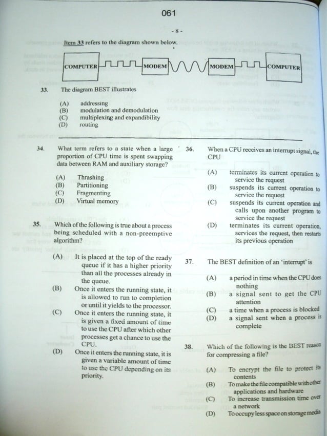 CAPE Computer Science Unit 2 Paper 1 - Batch#3 | PDF