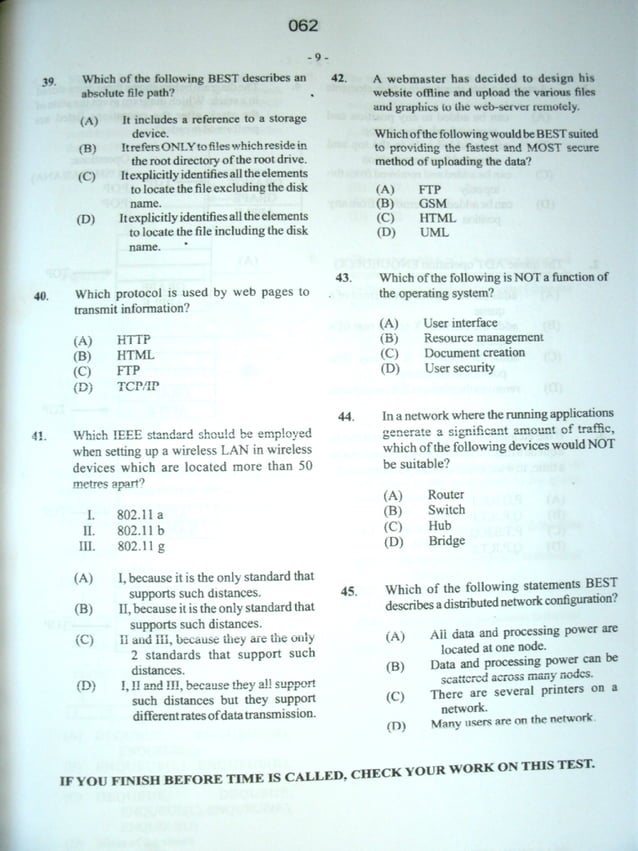 CAPE Computer Science Unit 2 Paper 1 - Batch#3 | PDF