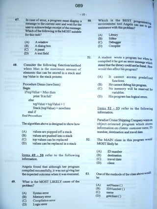CAPE Computer Science Unit 2 Paper 1 - Batch#6 | PDF