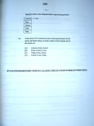CAPE Computer Science Unit 2 Paper 1 - Batch#6 | PDF