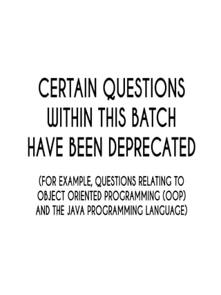 CAPE Computer Science Unit 2 Paper 1 - Batch#6 | PDF