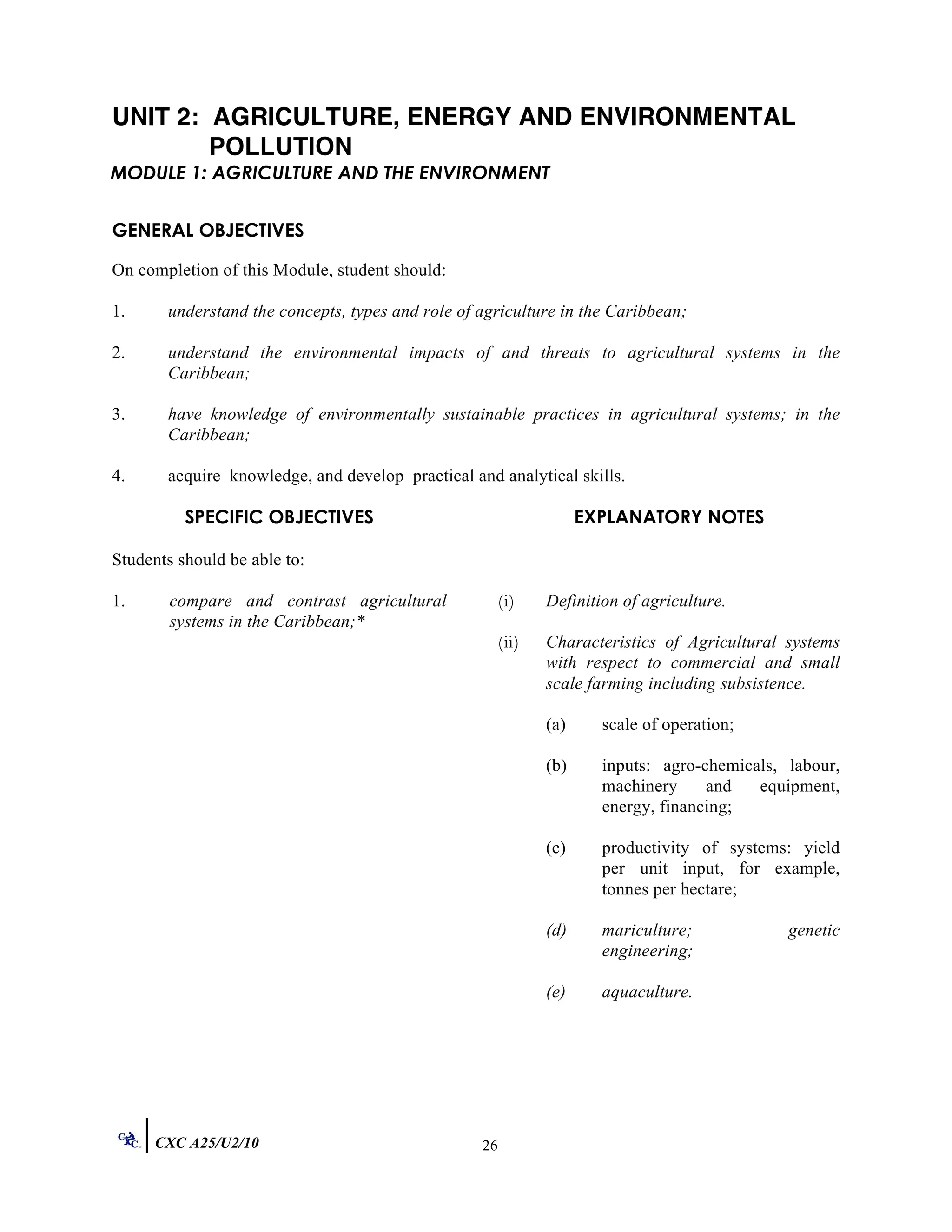 Cape Environmental Science syllabus | PDF