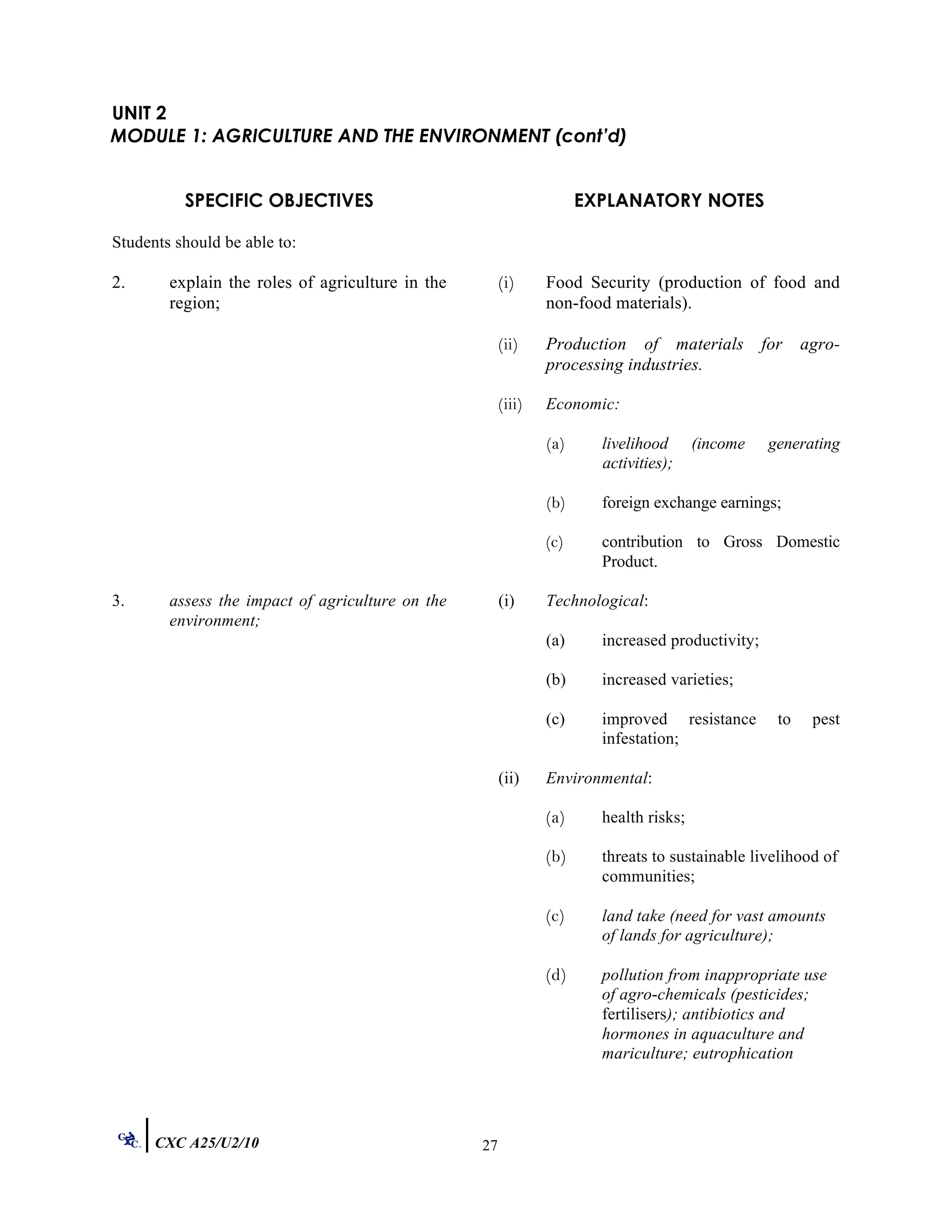 Cape Environmental Science syllabus | PDF