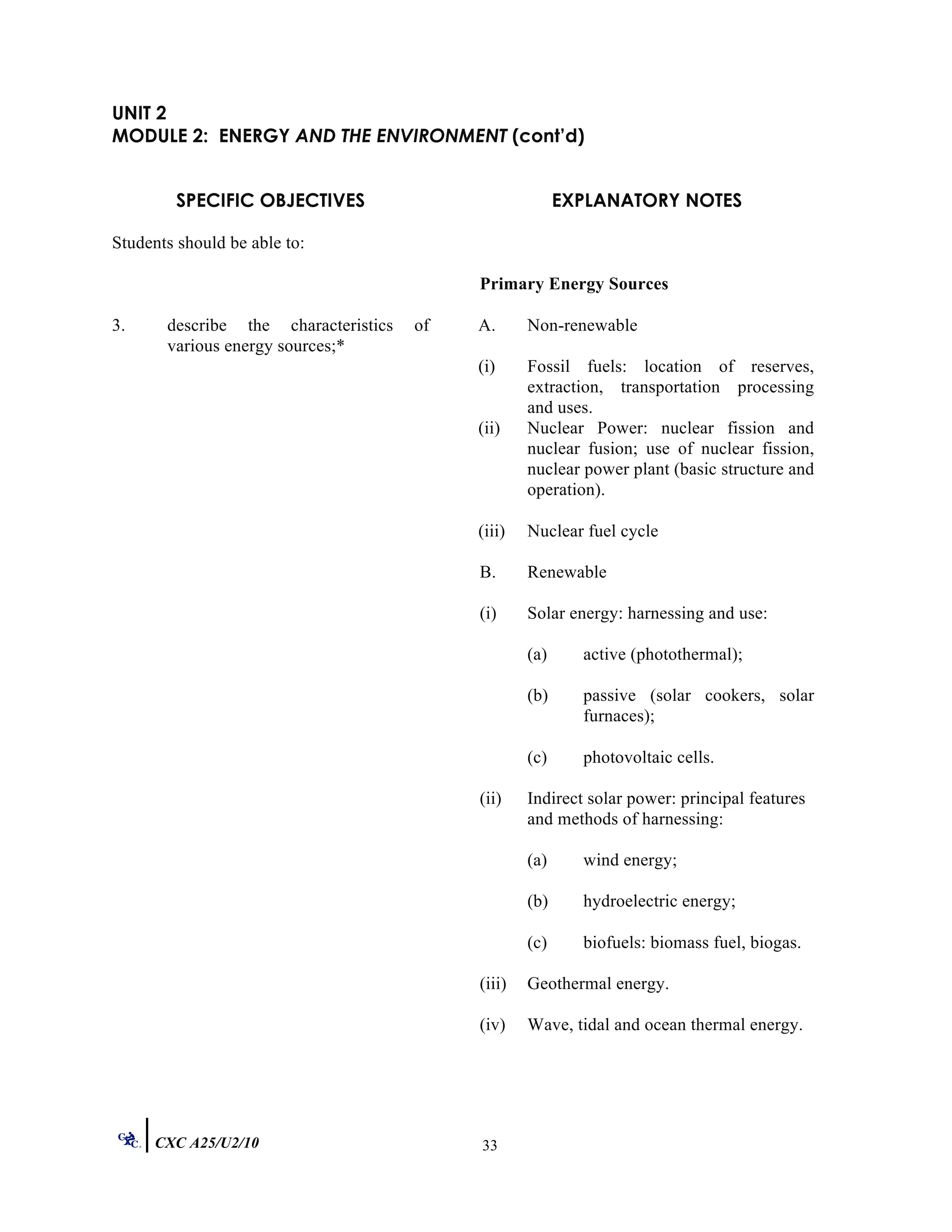 Cape Environmental Science syllabus | PDF