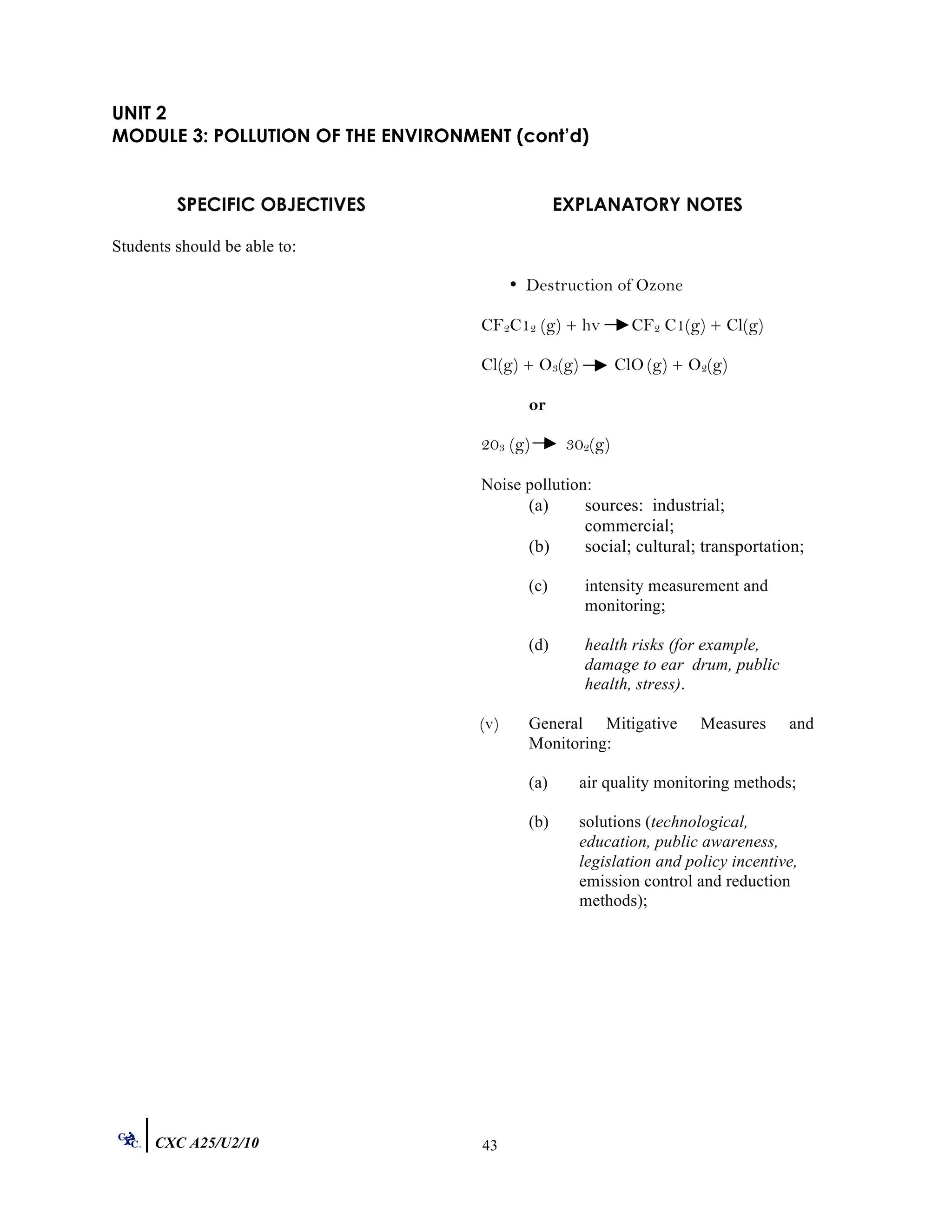 Cape Environmental Science syllabus | PDF