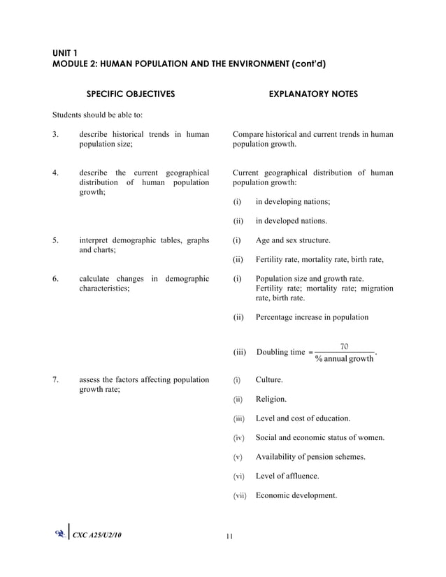Cape Environmental Science syllabus | PDF | Educational Assessment ...