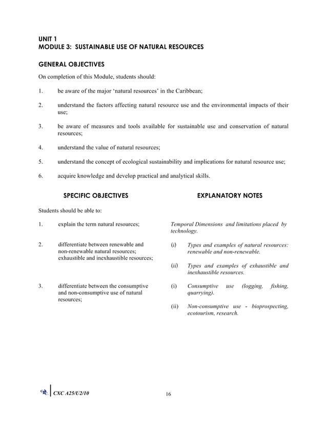 Cape Environmental Science syllabus | PDF | Educational Assessment ...
