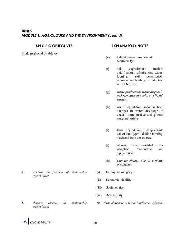 Cape Environmental Science syllabus | PDF | Educational Assessment ...
