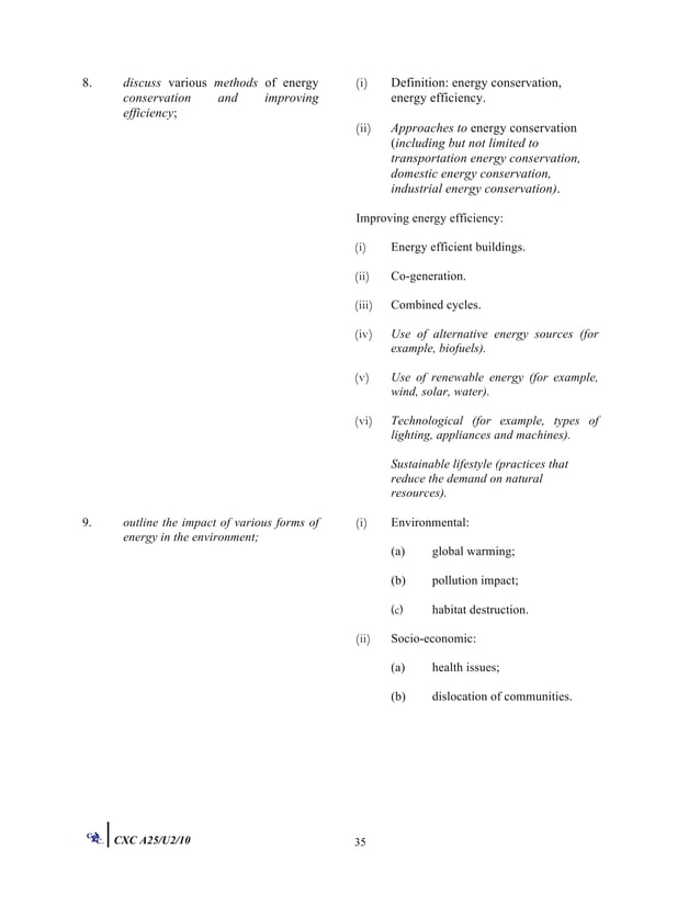 Cape Environmental Science syllabus | PDF | Educational Assessment ...