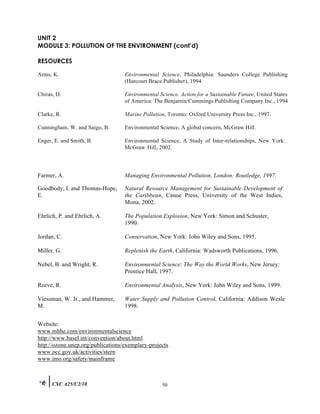 Cape Environmental Science syllabus | PDF