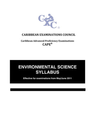 Cape Environmental Science syllabus | PDF