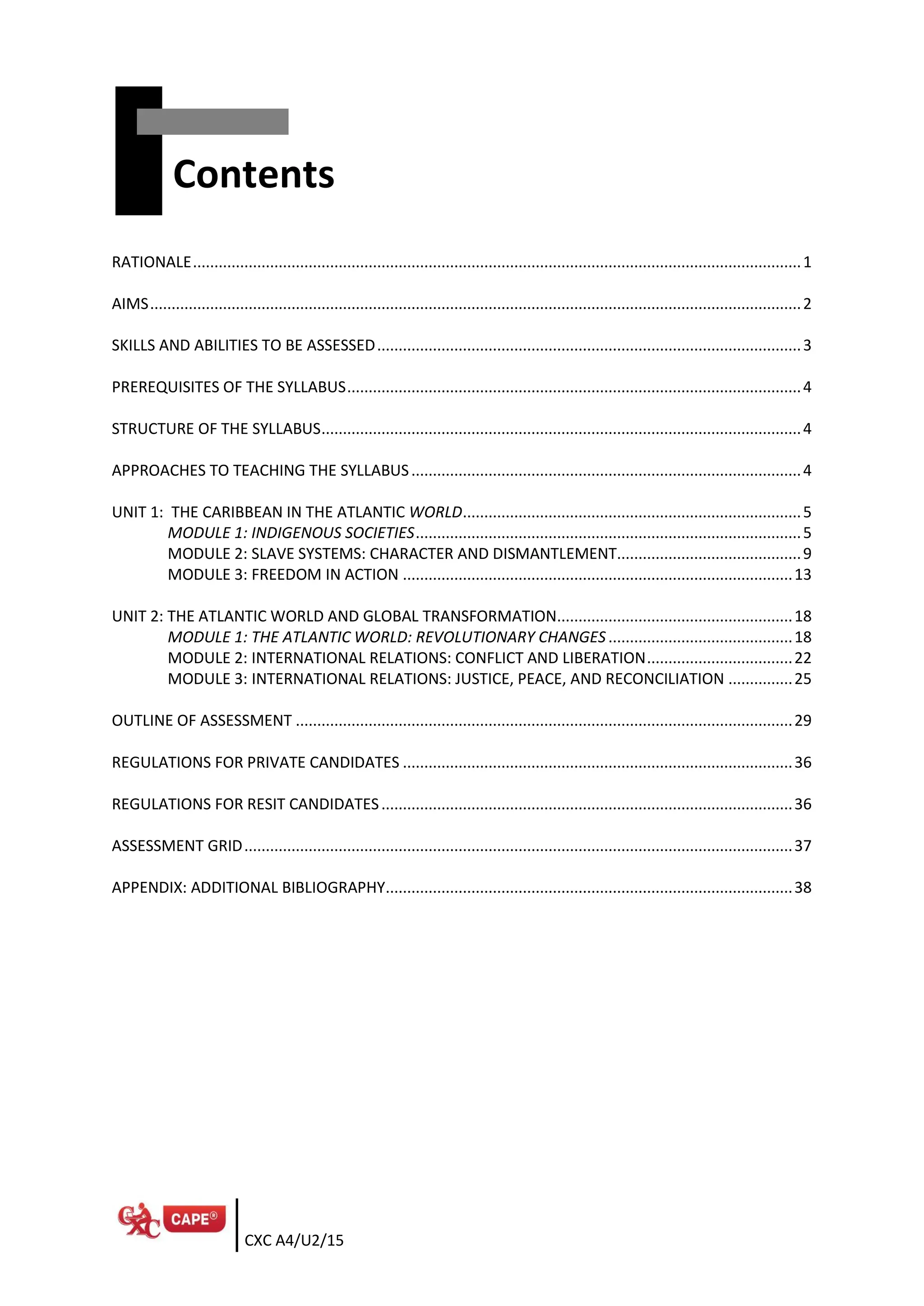 CAPE® History Syllabus, Specimen Paper, Mark Scheme and Subject Reports.pdf