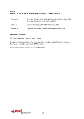 CAPE® History Syllabus, Specimen Paper, Mark Scheme and Subject Reports.pdf