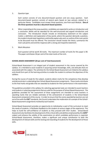 CAPE® History Syllabus, Specimen Paper, Mark Scheme and Subject Reports.pdf