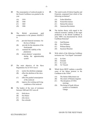 CAPE® History Syllabus, Specimen Paper, Mark Scheme and Subject Reports.pdf