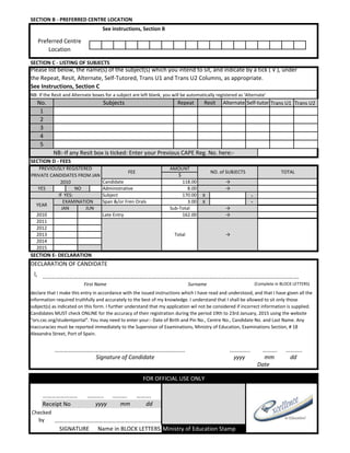 Cape june 2015_non-nationals_application_forms | PDF | Educational ...
