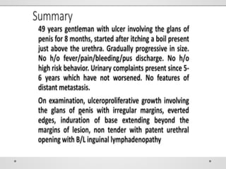 CA PENIS-1..a case presentation of carcinoma | PPT