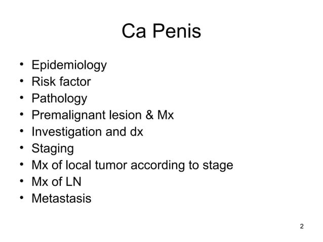 Ca penis | PPT | Cancer | Diseases and Conditions