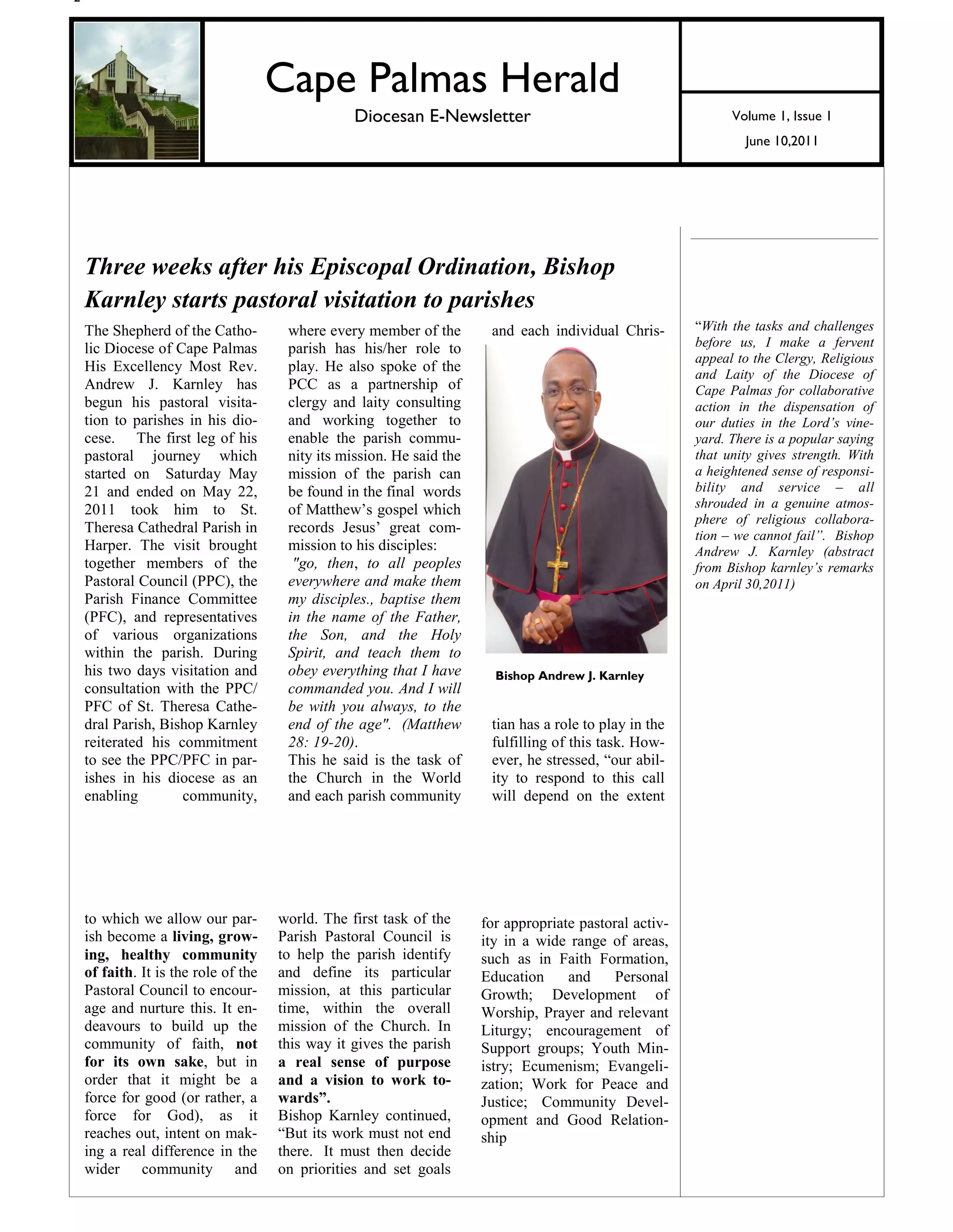 Cape Palmas Herald | PDF | Christianity | Religion & Spirituality
