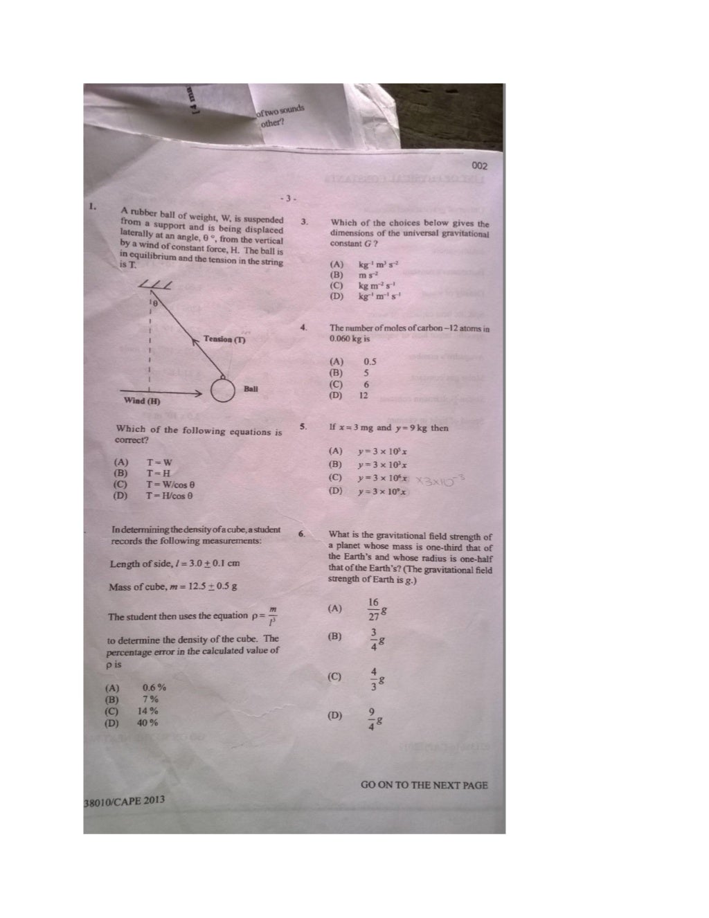 Cape Physics Unit 1 Paper 1 Past Papers 2010 2013 cape-physics-unit-1-paper-1-past-papers-2010-2013