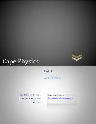Cape physics unit 1st edition | PDF