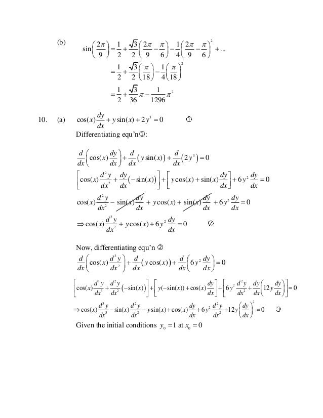 CAPE PURE MATHEMATICS UNIT 2 MODULE 2 PRACTICE QUESTIONS
