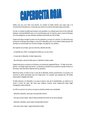 Caperucita roja | DOCX